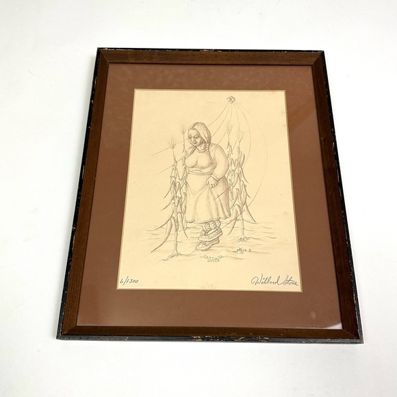 Accents | Vintage Framed Native American Willard Stone Fertility Dance ...